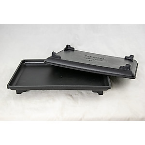 2 Rectangular Black Plastic Humidity/Drip Tray for Bonsai Tree and House Indoor Plants - 9"x 6"x 1"