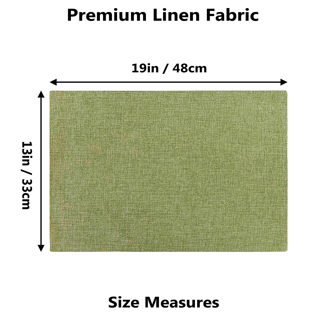 Home Brilliant Green Placemat Set of 4 Washable Place Mats Placemats Heat Resistant Sage Placemat for Dining Table Kitchen Table Mats Spring Dinner Decor, Grass Green