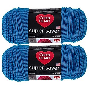 Bulk Buy: Red Heart Super Saver (2-Pack) (Pool, 7 oz Each Skein)