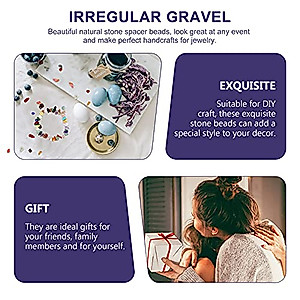 COHEALI 1 Box Natural Charms Necklaces Beads DIY Bead Crystals Bracelet Accessory Kit for Loose Craft Crushed Gemstone Polishing Meditation Shape Multicolor Shaped Spacer Crystal Making