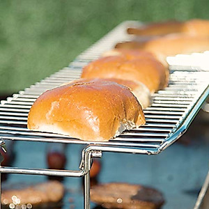 Yukon Glory Griddle Warming Rack - Designed for Blackstone Griddle 36" 1825 - New & Improved Design, One-Step Clip on Attachment (Not for Pro-Series)