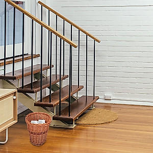 DOITOOL Portable Woven Basket Trash Can Decorative Sundries Container Basket Small Wastebasket Woven Storage Baskets for Bedroom, Bathroom, Utility Rooms, Garages (10 x 11 x 7 inch)