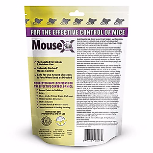 MouseX Bait Pellets, All-Natural Poison Free Humane Rat and Mouse Rodenticide Pellets, 1 lb. Bag - EcoClear Products