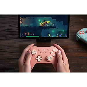 8BitDo Ultimate 2C Wireless Controller for Windows PC and Android, with 1000 Hz Polling Rate, Hall Effect Joysticks and Triggers, and Remappable L4/R4 Bumpers (Peach)