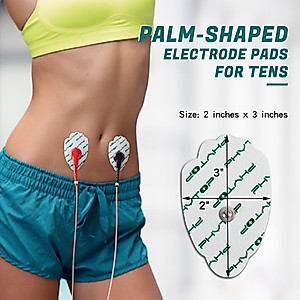 PHYTOP TENS Pads EMS Unit Snap Electrode 20 Pcs with Super Gel