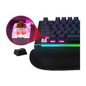 Rosewill Mechanical Gaming Keyboard, 19 RGB Backlit Modes, Dynamic Customizable Rim Backlights, Brown Switches - NEON K75 V2 BR