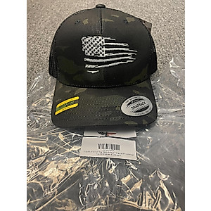 Eagle Six Gear Rugged American Flag Black Multicam Snapback Trucker Hat