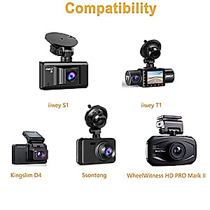 Ultimate Dash Cam Hardwire Kit Compatible with Rove Ultimate, Kingslim D4,iiwey T1 DC01 S1,WheelWitness HD PRO Mark II,Biuone A20,Ssontong Car Charger Power Cord kit