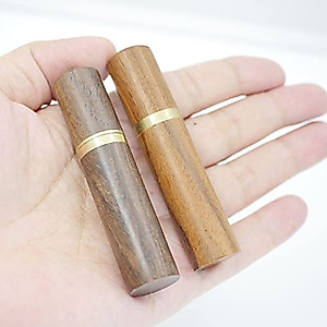 LYMGS Home Wooden Portable Sewing Needles Storage Case, Versatile Wood Box Holder for Store Embroidery Needle Hand Crafts Knitting Tool Toothpick Pill Bead, 2 Pack