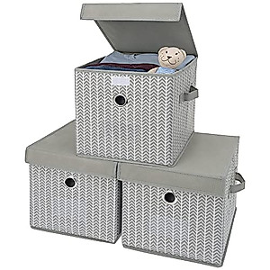 GRANNY SAYS Bundle of 3-Pack Storage Cubes for Closet & 3-Pack Small Storage Bins