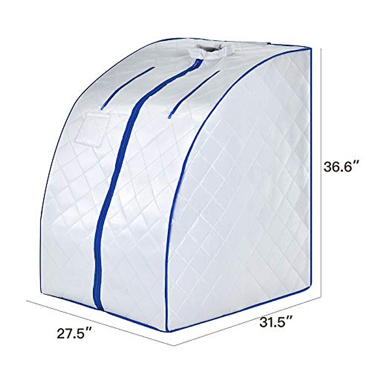 KUPPET Portable Infrared Home Spa, Infrared Portable Sauna, with Heating Foot Pad and Chair, Remote Control, 30 Minutes Timer (Infrared 36.6''H,Silver)