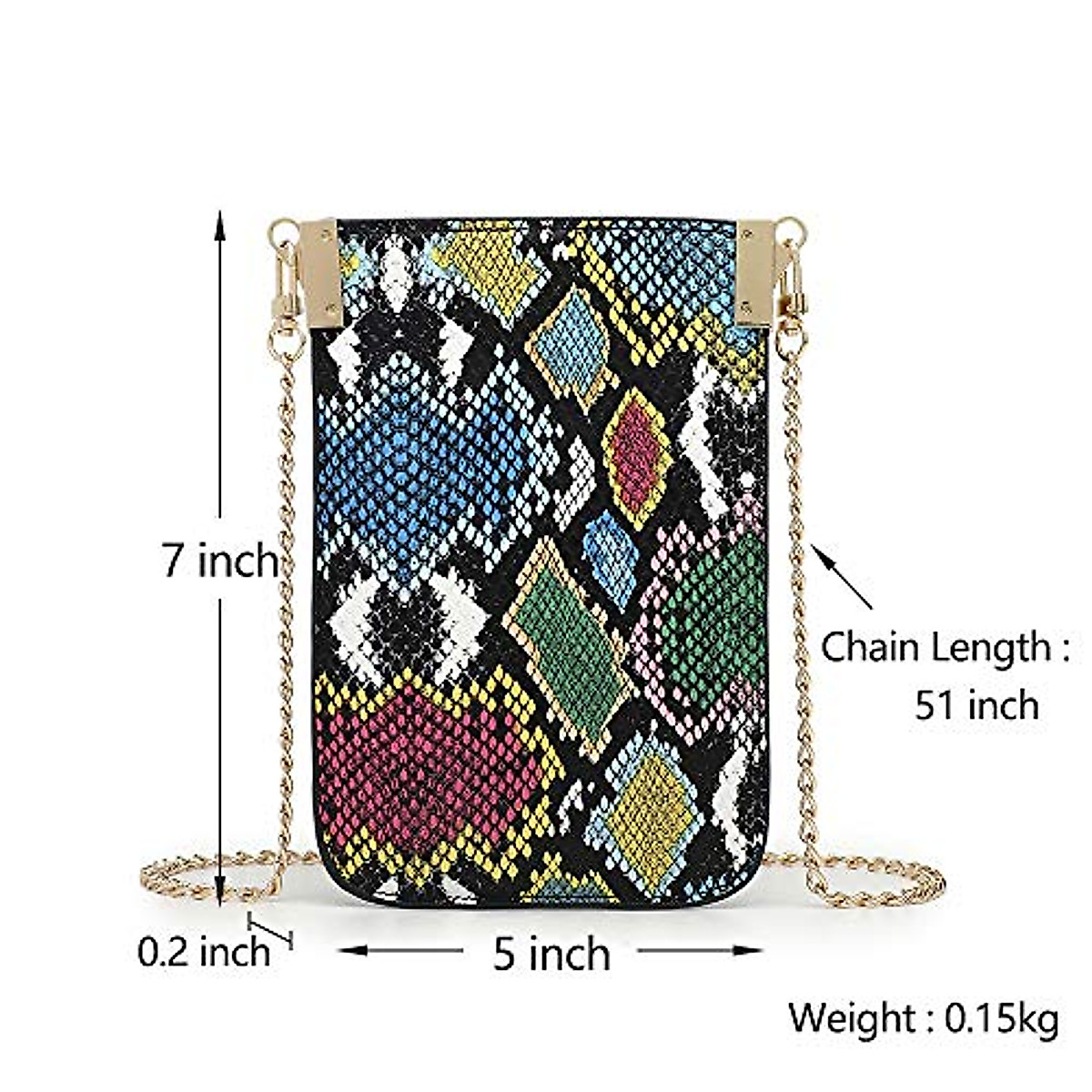 JOBEDE Snakeskin Crossbody Purses, Leather Small Shoulder Purse Cellphone Bag for Women Cell Phone Bags Wallet Purse