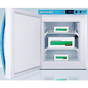 Summit Appliance AFZ1PVDL2BLHD 1.4 Cu.Ft. Countertop Purpose-Built Storage Freezer w/NIST Calibrated Temperature Logger (DDL), Left Hand, 22.25"H x 18.5"W x 23.25"D