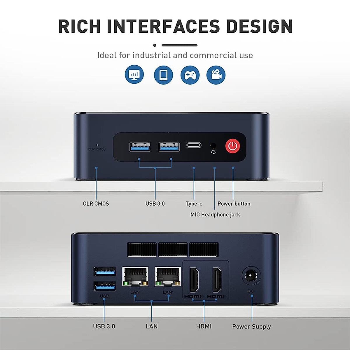 Beelink U59 Mini PC with Processor N5105,16G DDR4 500G SSD Mini Desktop Computer, Support 2.4G/5G Dual WiFi, Dual NIC LAN, BT4.0, Dual HDMI Business Mini Computer