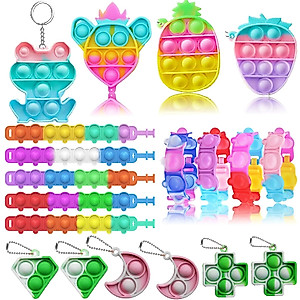 Aowrebu 116 PCS Party Favors for Kids 4-8 8-12, Pop Fidget Toys, Treasure Box Toys, Pinata Filler, Goodie Bag Stuffers, Treasure Chest, Carnival Prizes, Prize Box Toys for Kids Classroom