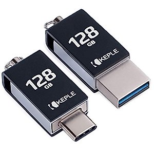 USB Memory Stick 128GB USB C 3.0 High Speed Dual OTG Pen Flash Drive Compatible with Samsung Galaxy Tab Pro S, S4 10.5 / S3 9.7, A 10.1 (2019) / A 10.5, S5e, Note 7 Tablet 128 GB Type C Thumb Drive