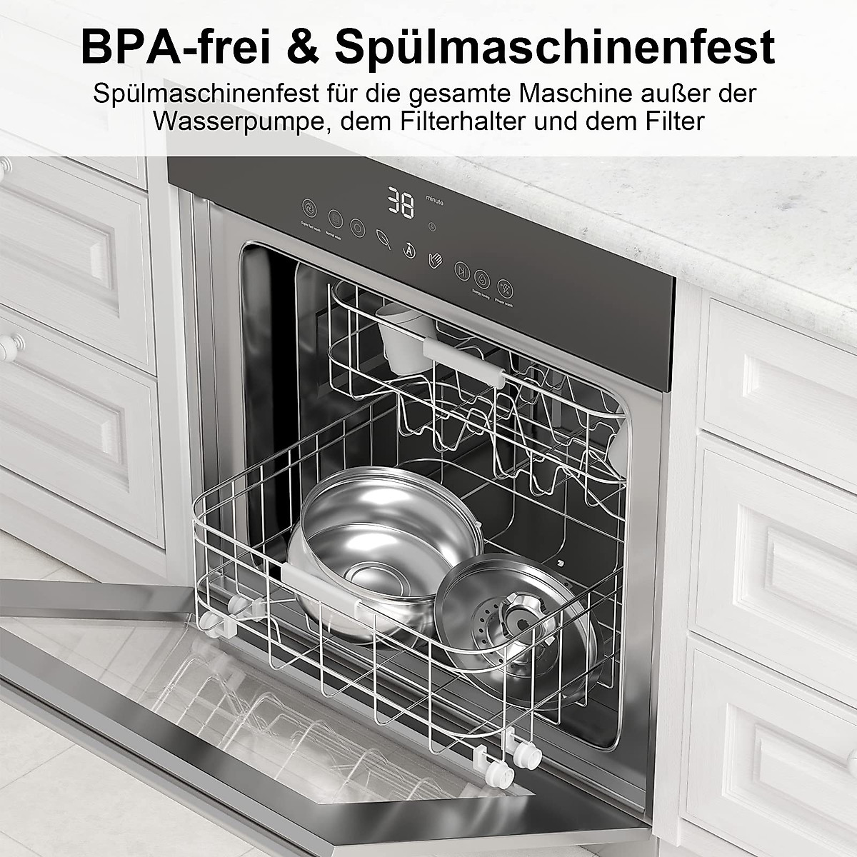 VinDox Cat Water Fountain,3.2L/108oz Automatic Pet Fountain Dog Water Dispenser with Ultra-Quiet Pump and Replacement Filters & Sponge, Stainless Steel Cat Water Dispensers for Dogs and Cats