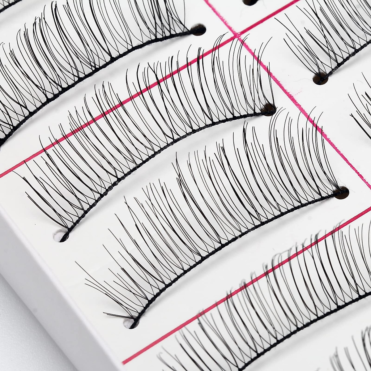 AHIER 50 Pairs Natural Look Taiwan Handmade Fake False Eyelashes Eye Lashes Classical Eyelashes