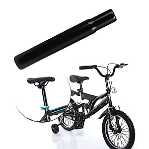 Kamonda Bicycle Seat Post Steel 25.4mm Tube Children Bike Chair Parts Kids Cycling Black Seat Post Black