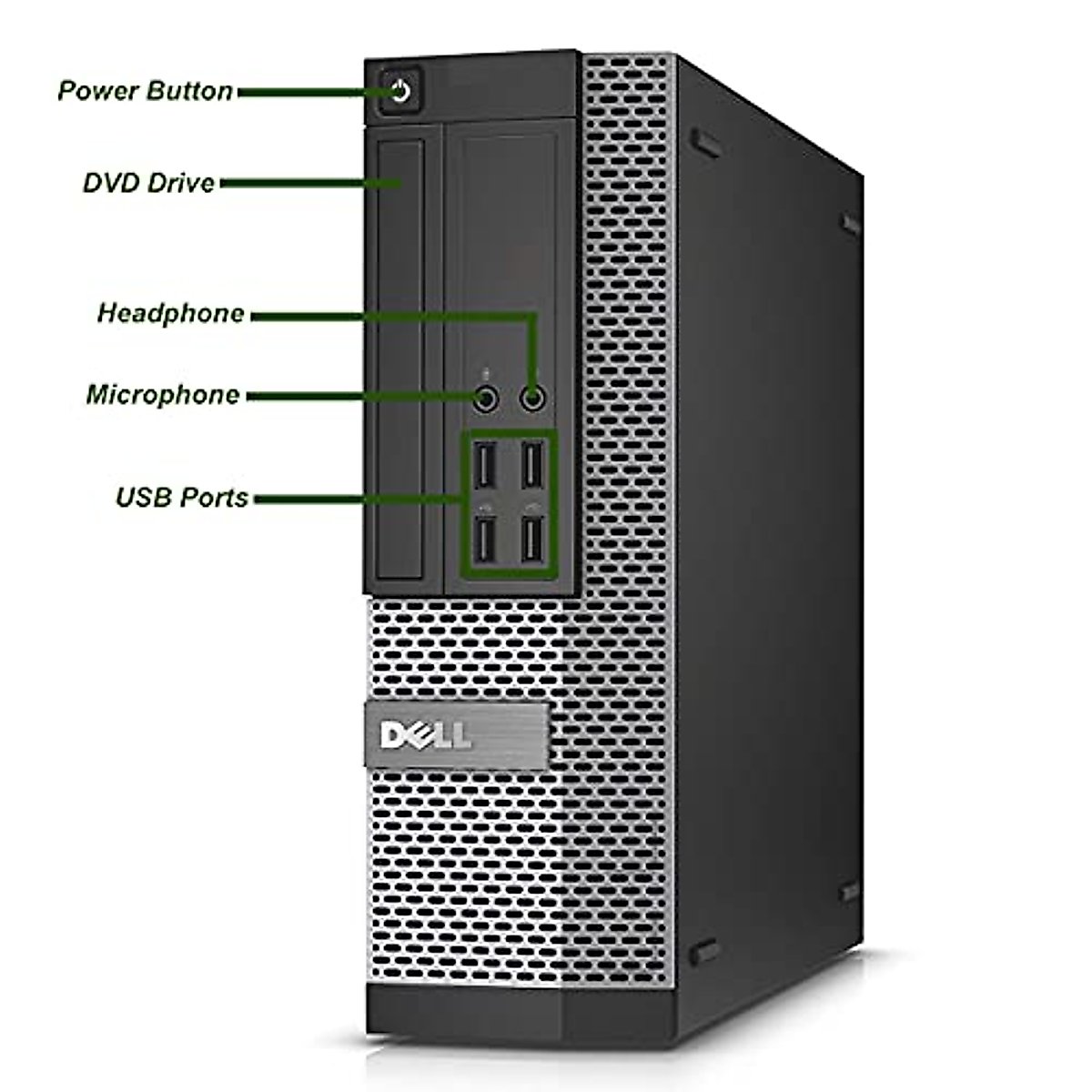 Dell OptiPlex 7020 SFF Computer Desktop PC, Intel Core i7 3.4GHz Processor, 16GB Ram, 512GB SSD Drive, WiFi & Bluetooth, HDMI, NVIDIA GT 1030 2GB DDR5, Keyboard and Mouse, Windows 10 (Renewed)