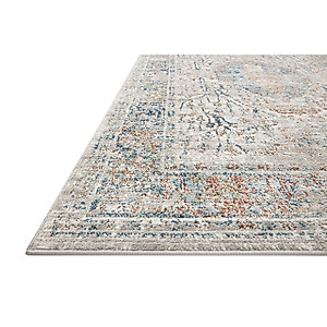 Loloi II Bianca Collection BIA-02 Stone/Multi 6'-7" x 9'-2" Area Rug