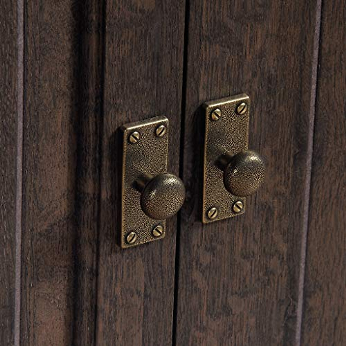 Sauder Costa Library Base, L: 31.30" x W: 14.41" x H: 30.00", Coffee Oak finish