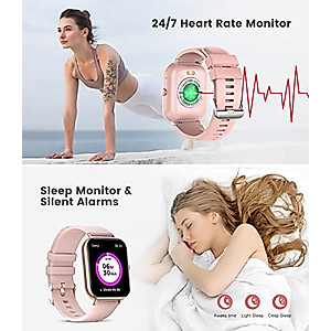 2023 Newest 1.83" Smart Watch for Womens,Answer/Make Calls Fitness Tracker with Heart Rate Sleep Monitor,Step Counter,21 Sports Modes,Activity Trackers Waterproof Smart Watch for Android iOS iPhones