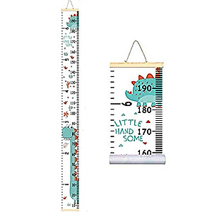 Removable Height Chart for Kids,Dinosaur Measuring Chart Ruler for Grandkids Height as Gifts,Nursey Decoration,Cute Canvas Measurement for Home