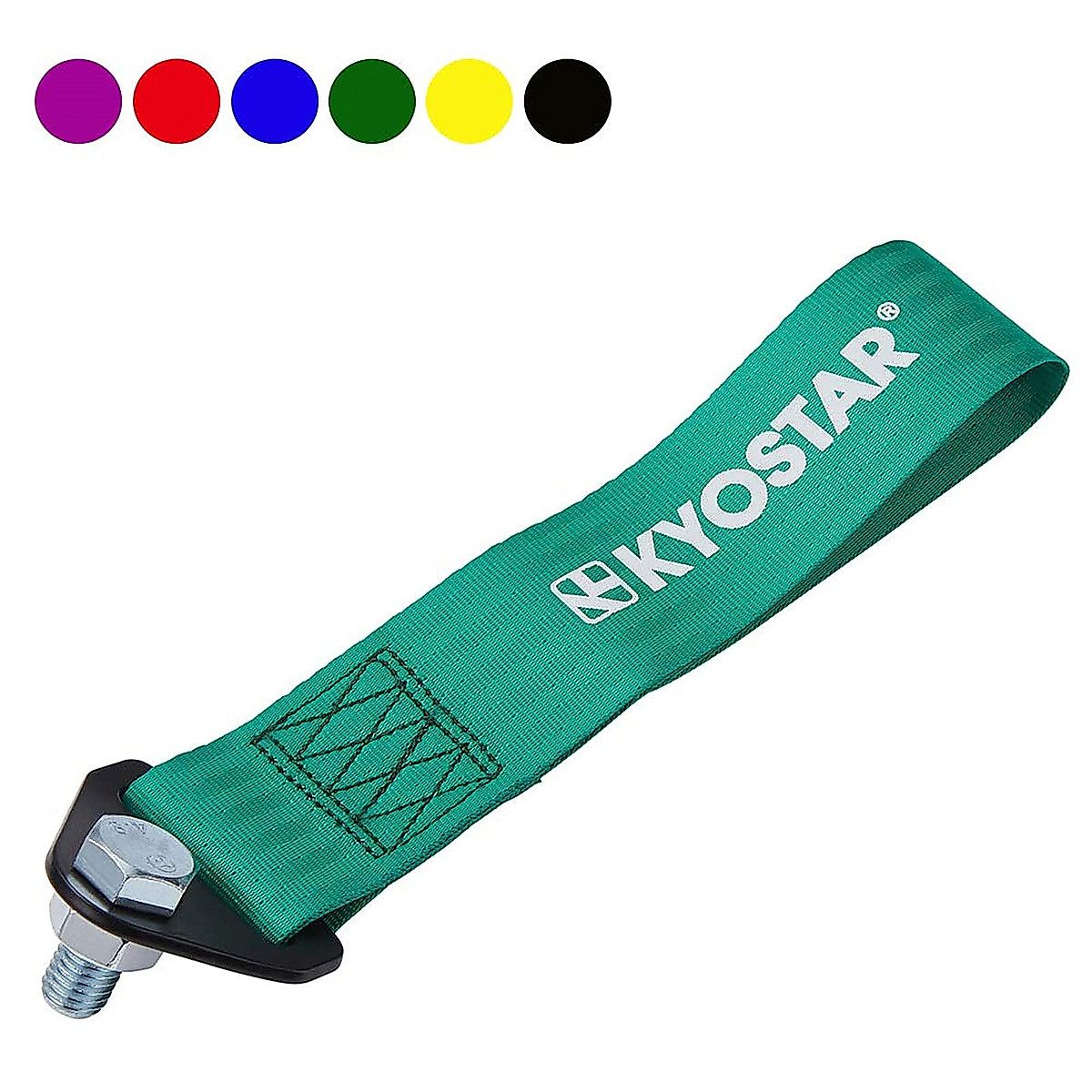 Kyostar Front Car Towing Strap Belt Universal Fitment Green