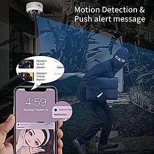 Hiseeu 5MP PoE Dome Security Camera with Audio, IP Network Camera for Indoor Outdoor Security,Add-on PoE Security Camera Waterproof, Mobile Remote Access,Super HD Night Vision