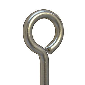 1/2" x 12" Stainless Steel Forge Style Marine Wire Turned Eye Bolt Nut Washers 250 Lb Cap.