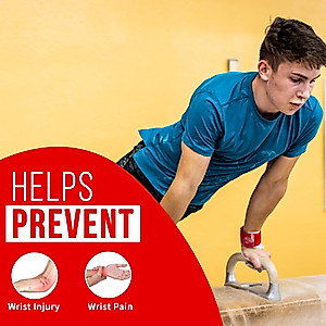 Reisport Gymnastic Wrist Support, Unisex One Size Wrist Support for Pull-up, Premium Leather Wrist Protection, Wrist Support with Hook & Loop Closure, Wrist Wraps for Weightlifting, Strength Training