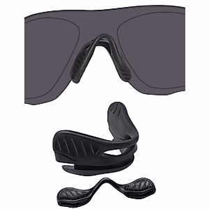 BLAZERBUCK Replacement Nose Piece Pads for Oakley EVZero Path/EVZero Pitch/EVZero Range/EVZero Blades Sunglasses - Black
