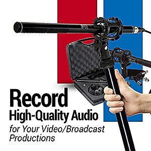 VidPro XM-88 Professional Video & Broadcast Shotgun Microphone Kit, 13-Piece, XLR, Aluminum Alloy, for Recording, Live Streaming, Music, Speaking, Interviews
