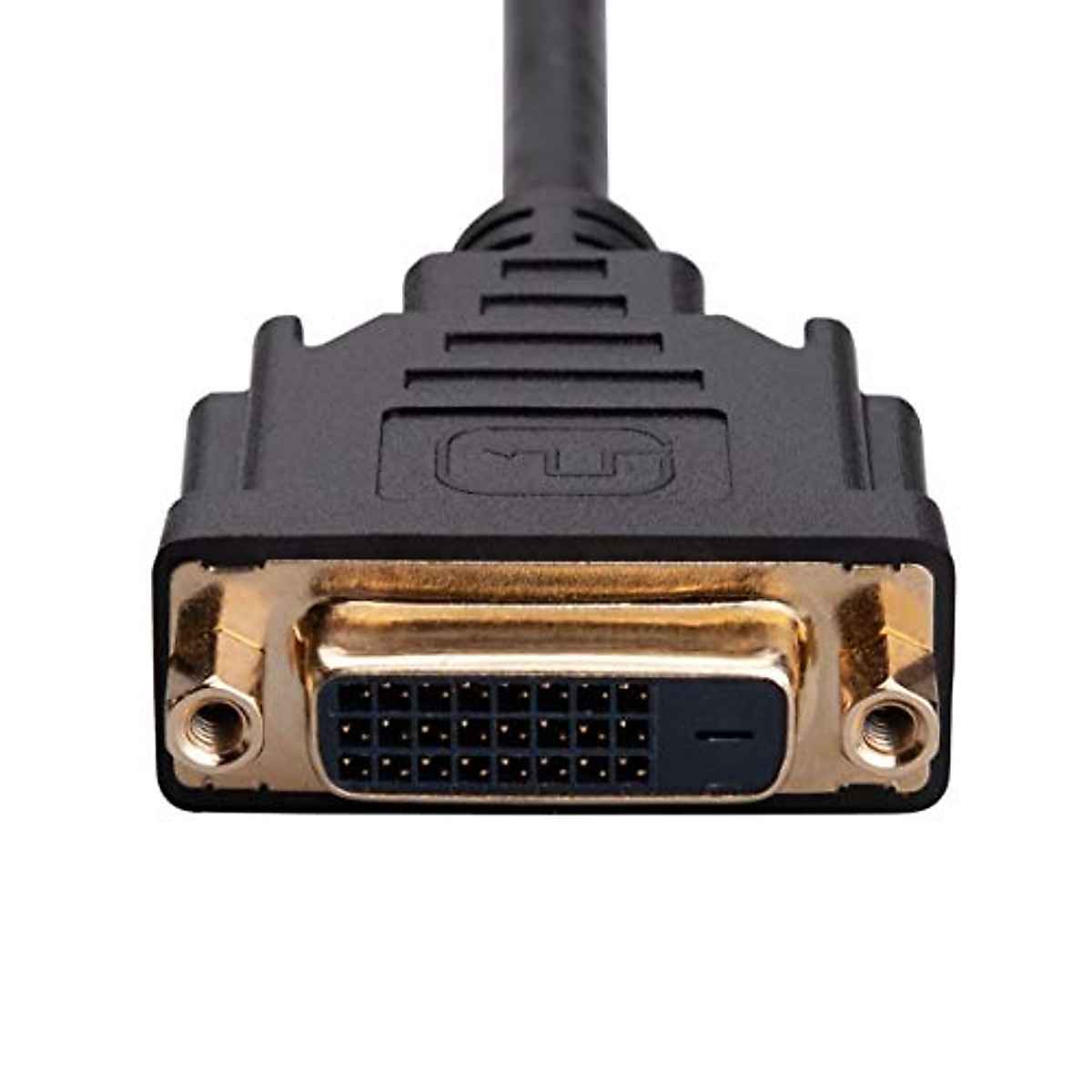HDMI (M) to DVI-D (F) Lead Adapter (DVI-D Dual Link 24+1) DVI Female to HDMI Male Adaptor with Gold-Plated Connector 1080P Full HD Converter 15cm