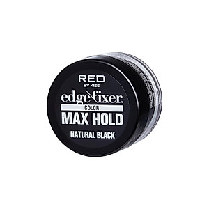 Red by Kiss Edge Fixer Color 24 HR Max Hold & 100% Gray Coverage 30mL (1.01 US fl.oz) Natural Black Perfect for Missing Edges