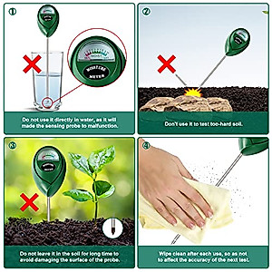 SZHLUX Moisture Meter Water Monitor Soil Hygrometer Sensor Care, Lawn, Farm, Indoor & Outdoor. (Plant Gifts for Gardeners), 10.23inch, Green