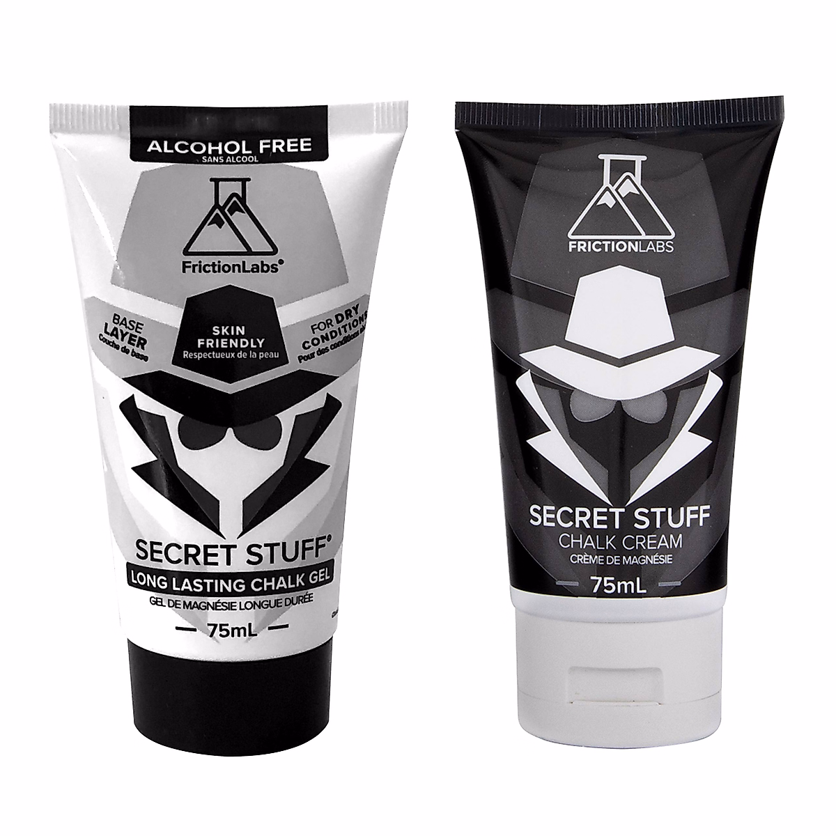 Friction Labs Secret Stuff 2-in-1 Bundle - Perform Better with The Right Chalk for Any Scenario, Humid & Dry Conditions - Liquid Chalk for Gymnastics, Rock Climbing, Lifting