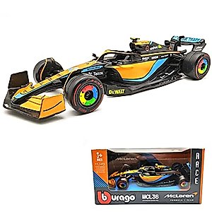 HNW Bburago 1:43 2022 F1 McLaren MCL36 4# Lando Norris Alloy Luxury Vehicle Diecast Cars Model Toy (F1 MCL36#4)