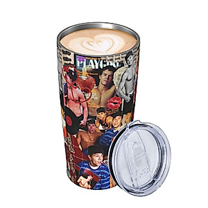 OAEWRE Mark Actors Wahlberg Stainless Steel Mug Insulated Tumbler Coffee Mugs with Lids and Straw Double Wall Vacuum Cup 20oz