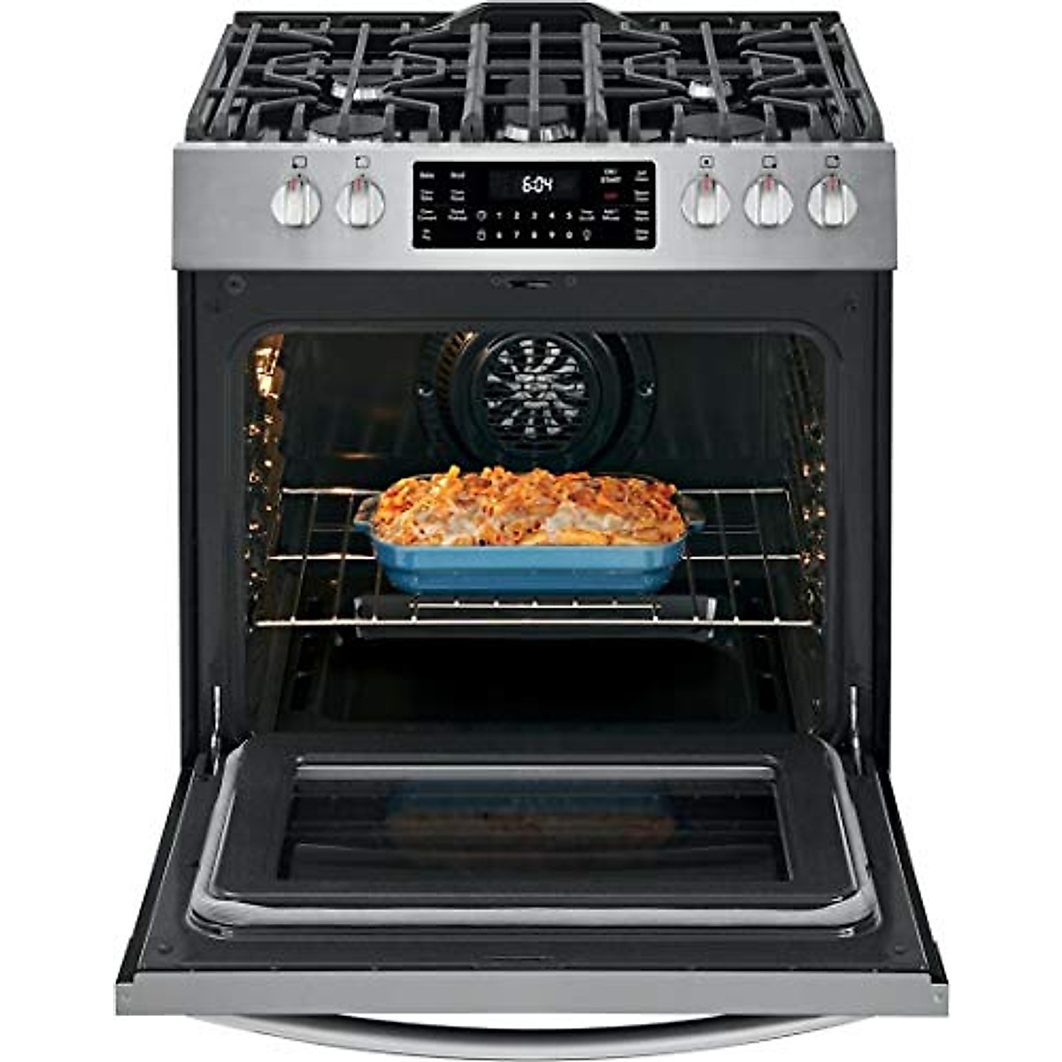 Frigidaire FGGH3047VF 30" Gallery Series Gas Range with 5 Sealed Burners, griddle, True Convection Oven, Self Cleaning, Air Fry Function, in Stainless Steel