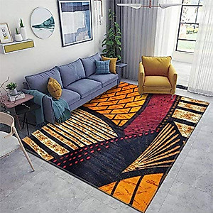 Hot and Warm African Wax Print Area Rugs Non-Slip Floor Mat Doormats Home Runner Rug Carpet for Bedroom Indoor Outdoor Kids Play Mat Nursery Throw Rugs Yoga Mat