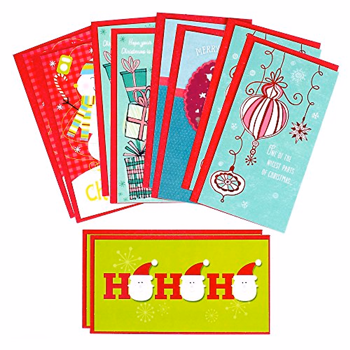 Hallmark Christmas Money or Gift Card Holder Assortment, Blue and Red (10 Cards with Envelopes) (0990XXM5751)