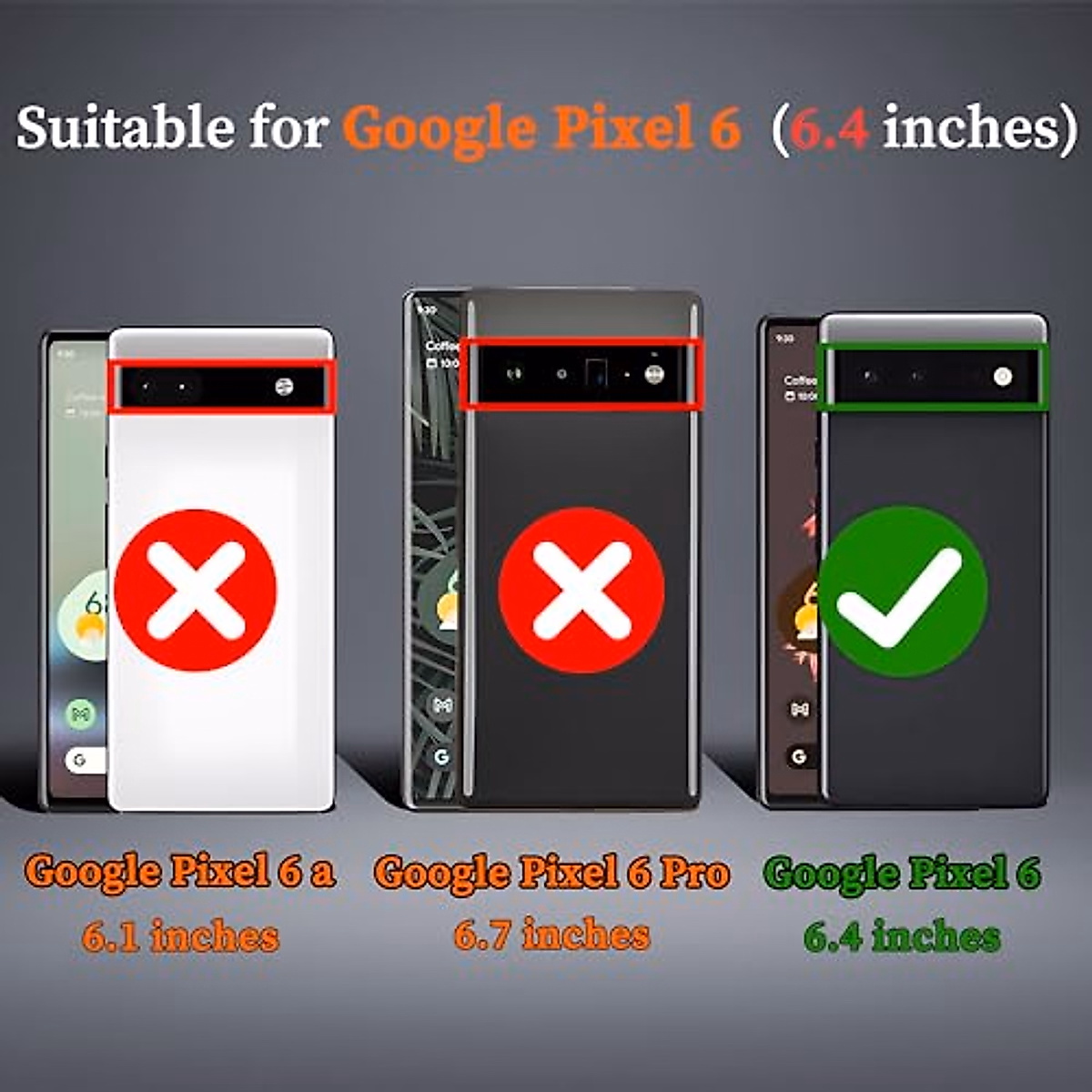 iBaove for Google Pixel 6 Case, Pixel 6 Case with 2 Pcs HD Screen Protector and Slide Camera Cover, Military Protection Shockproof with Ring Kickstand Case for Google Pixel 6, Black