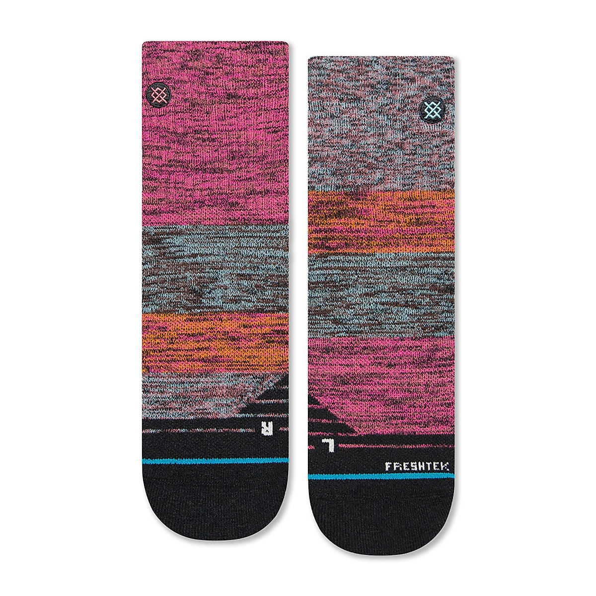 Stance Crossing Paths Quarter Hiking Sock Multi LG (US Men's Shoe 9-13, Women's Shoe 11-14)