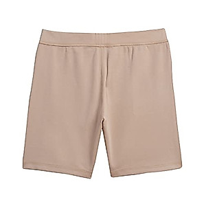 IZOD Girls' School Uniform Sensory-Friendly Soft Pull-on Short, Khaki, 7
