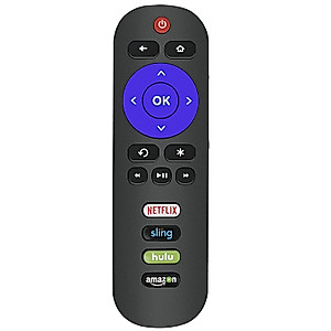 Remote Control Compatible with All TCL Roku TV with Netflix-Sling-Hulu-Amazon Buttons