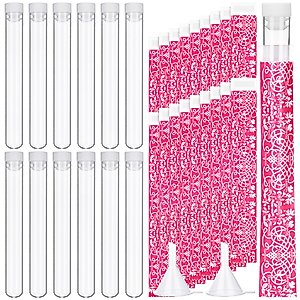 Copkim 38 Pcs Tampon Flask Set Included Tube Flasks for Women Flask Containers Tampon Reusable Wrappers Funnels for Cruise Event(Stylish Style)