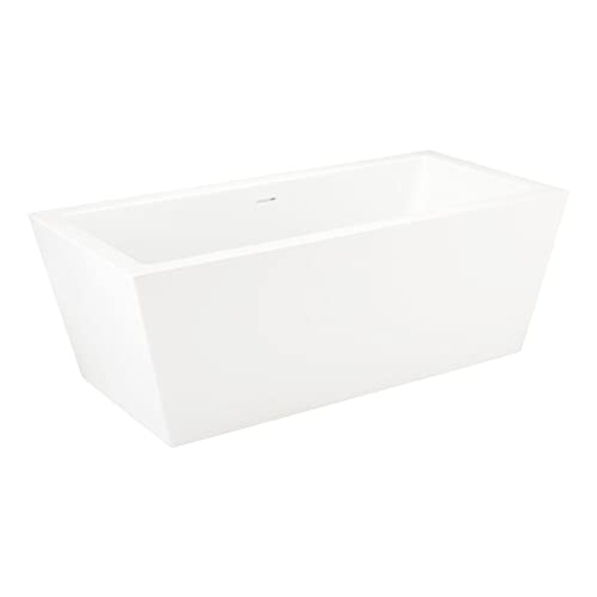 Signature Hardware 920511-71-I Eaton 71" Acrylic Soaking Freestanding Tub with Integrated Drain, Overflow and Foam Insulation