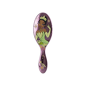 Wet Brush Disney Original Detangler Brush Princess Wholehearted - Tiana, Light Purple - All Hair Types - Ultra-Soft IntelliFlex Bristles Glide Through Tangles with Ease